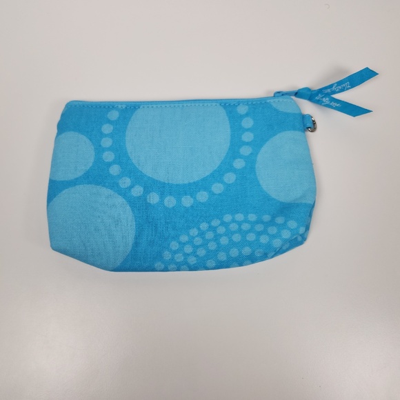 thirty-one | Bags | Thirtyone Mini Zipper Pouch Aqua Circle Spirals ...